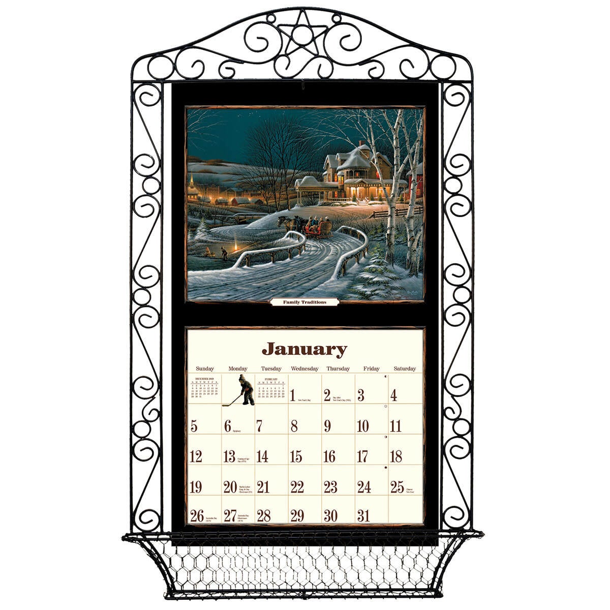 WROUGHT IRON CALENDAR FRAME | LANG Outlet